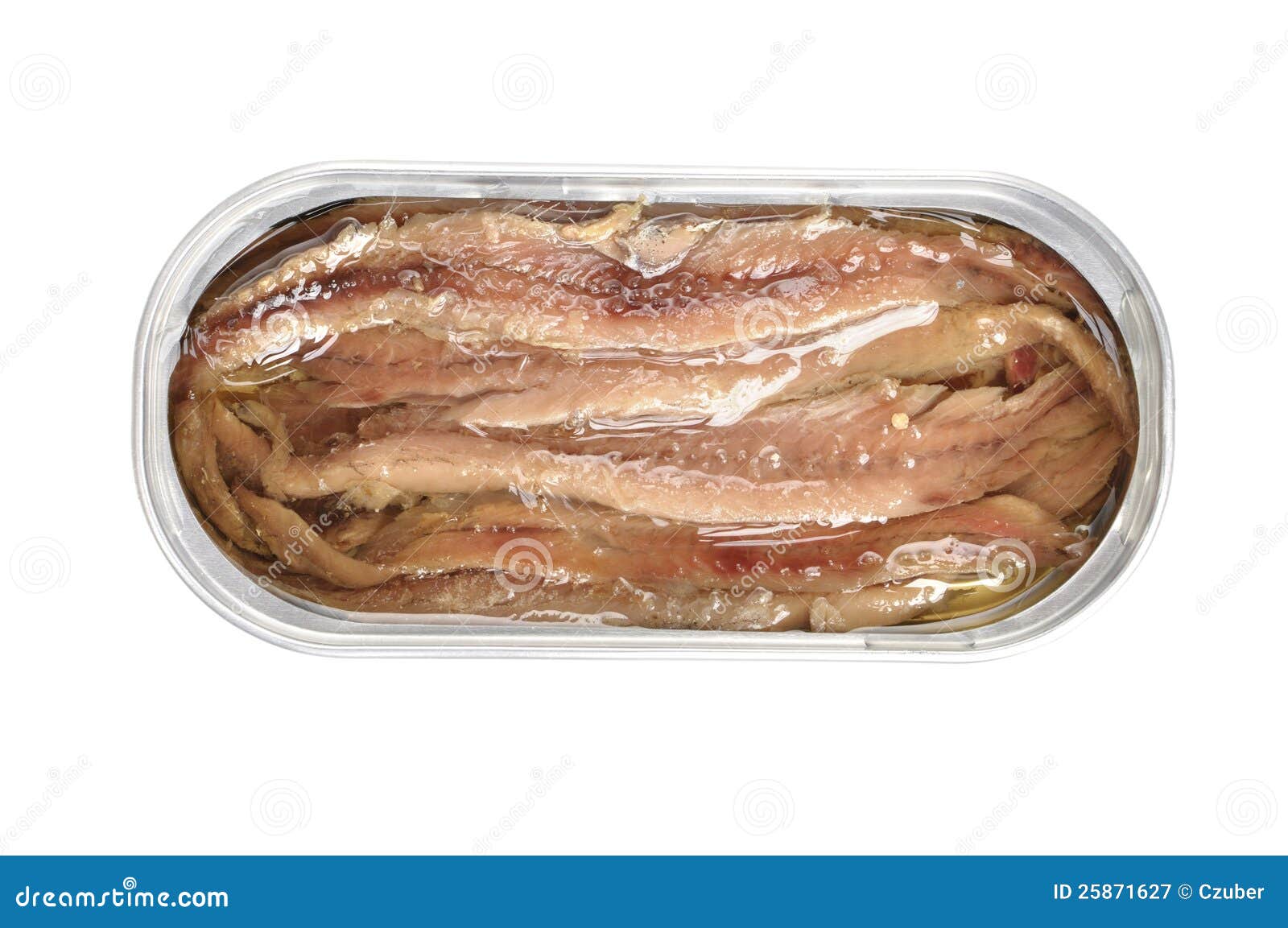 Anchovas enlatadas imagem de stock. Imagem de peixes - 25871627