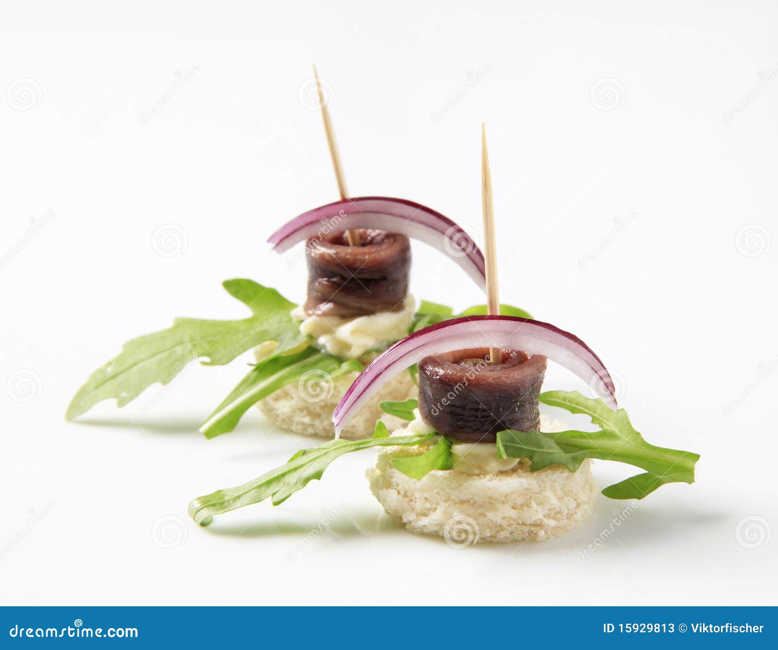 Anchovy canapes stock image. Image of food, appetizer - 15929813