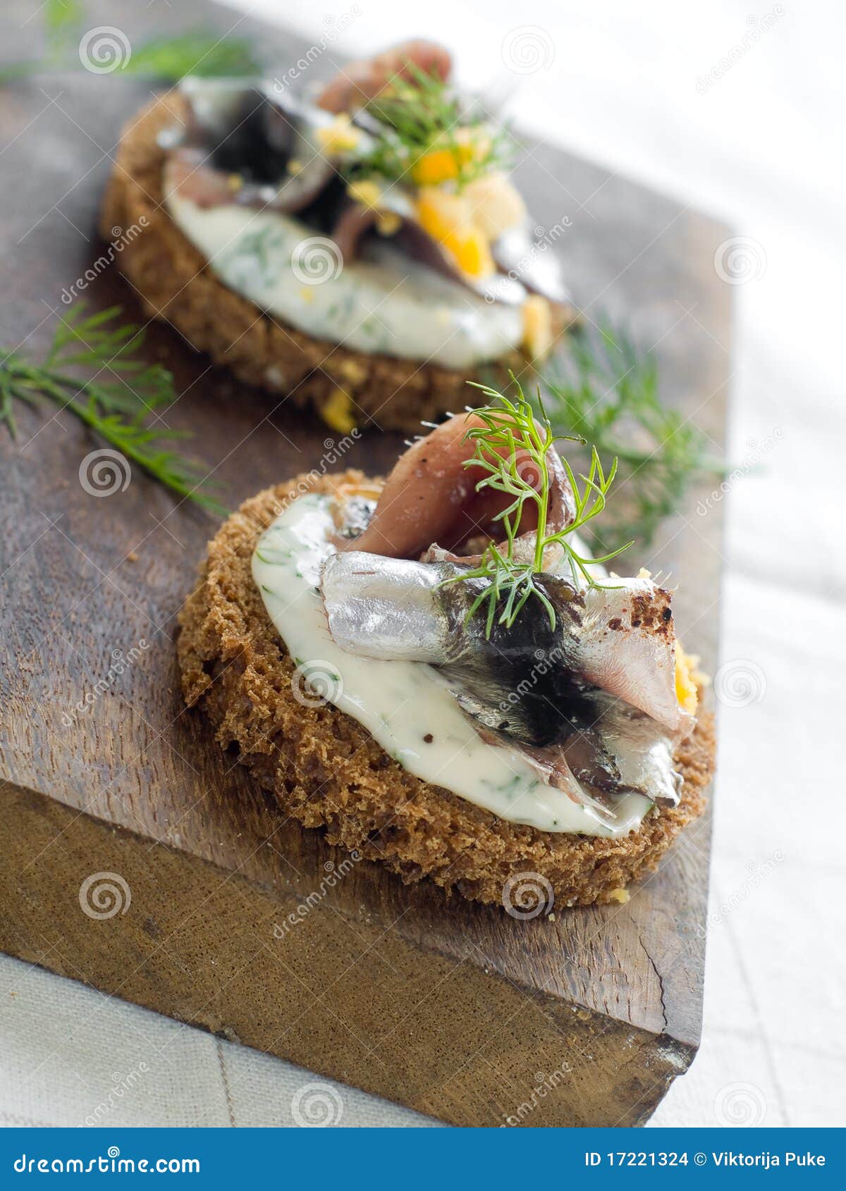 Anchovy canapes stock photo. Image of food, appetizer - 17221324