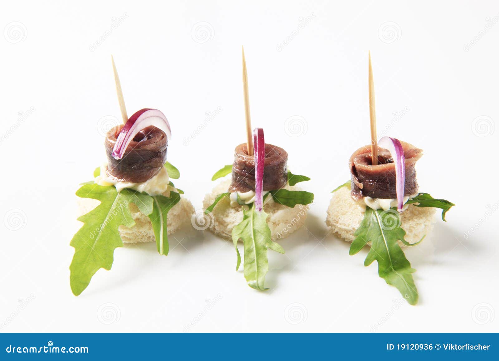 Anchovy canapes stock photo. Image of gourmet, salted - 19120936
