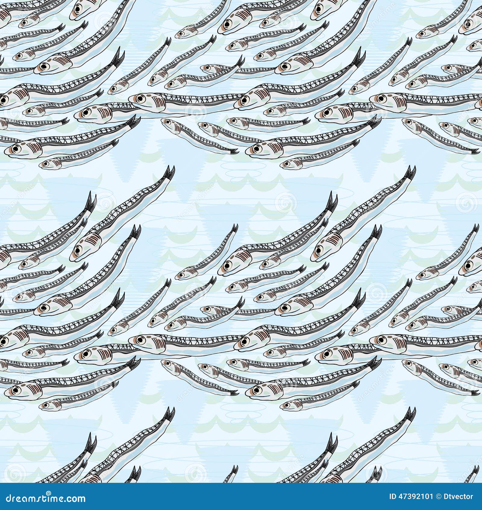 Silhouette Of Anchovy With Text Inside Cartoon Vector | CartoonDealer ...