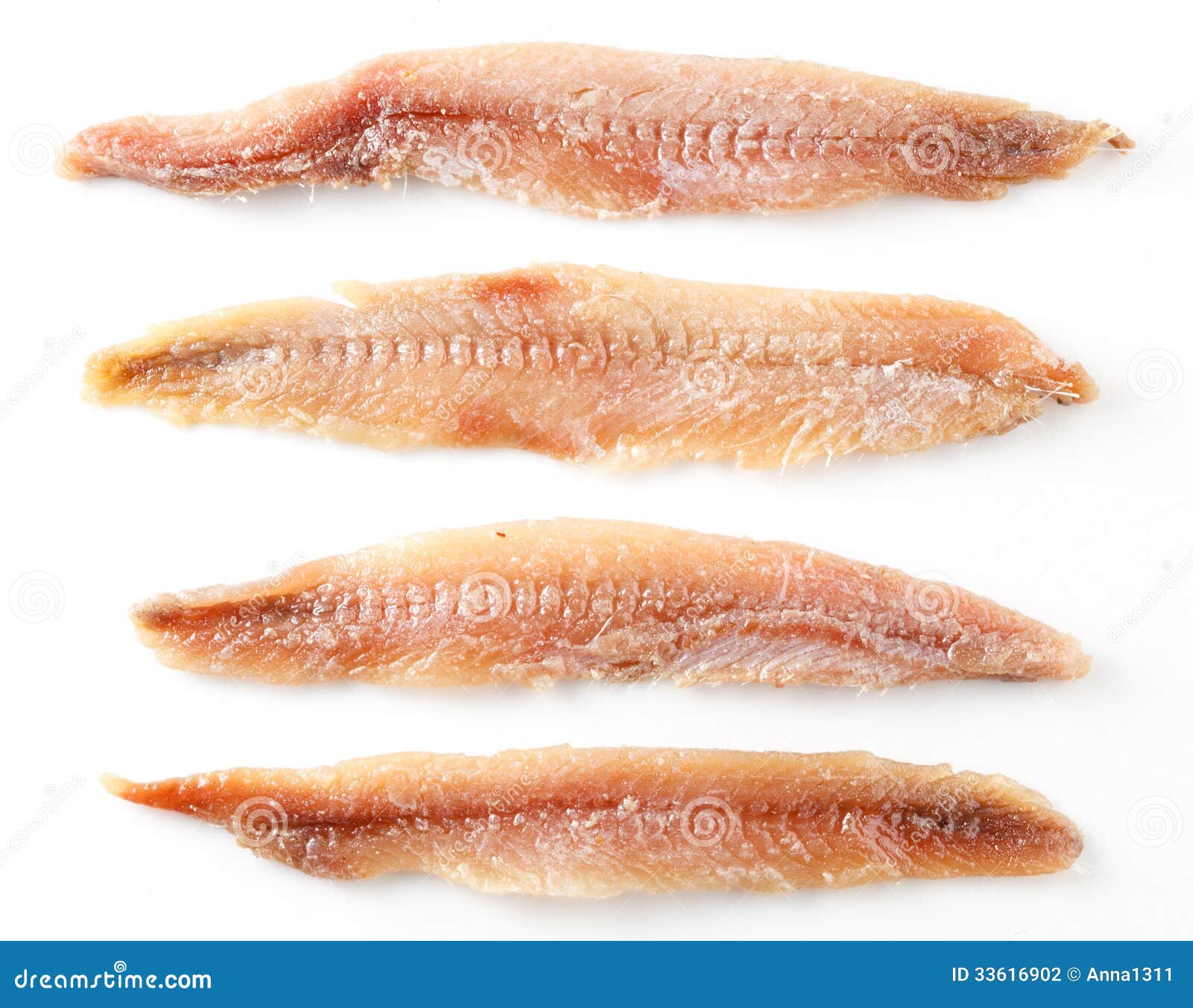 Anchovy. Fillet Isolated on White Stock Photo - Image of seafish, fish ...