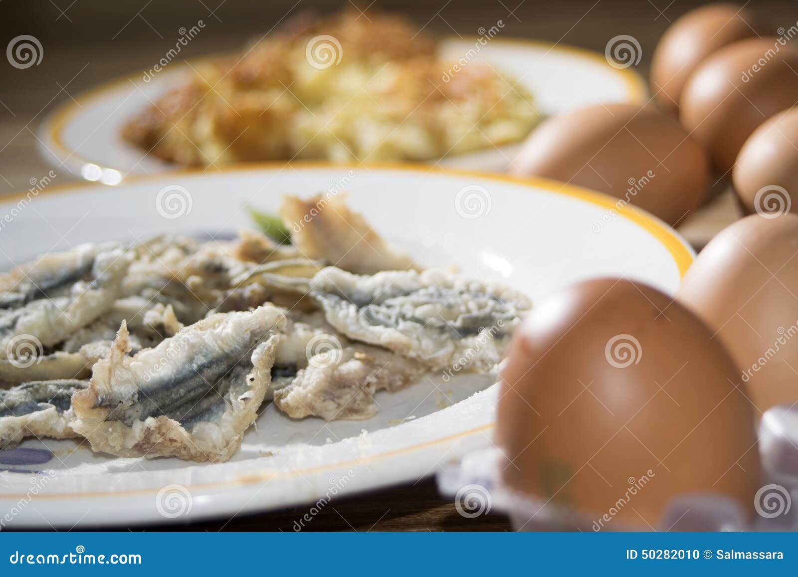 Anchovy flapjacks stock photo. Image of alice, food, cuttlefish - 50282010