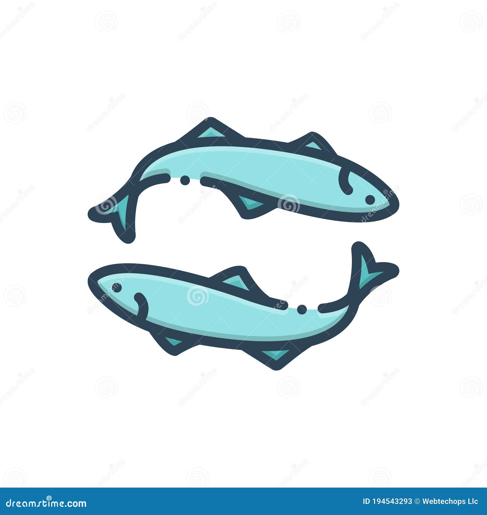Illustration Of Anchovy. Fish Sketch In Vector. Drawn Seafood In ...