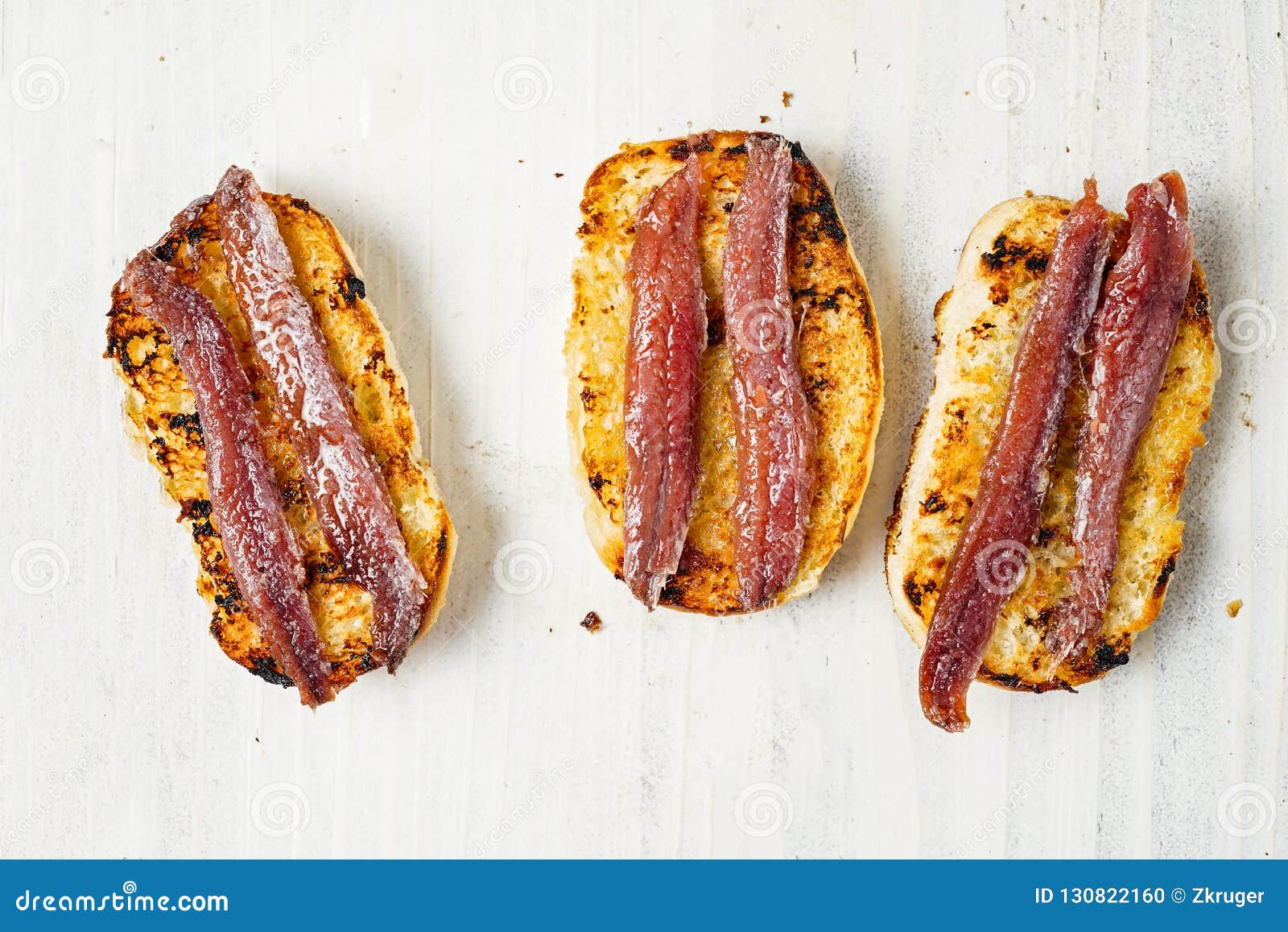 Anchovy toast snack stock photo. Image of anchovy, salty - 130822160