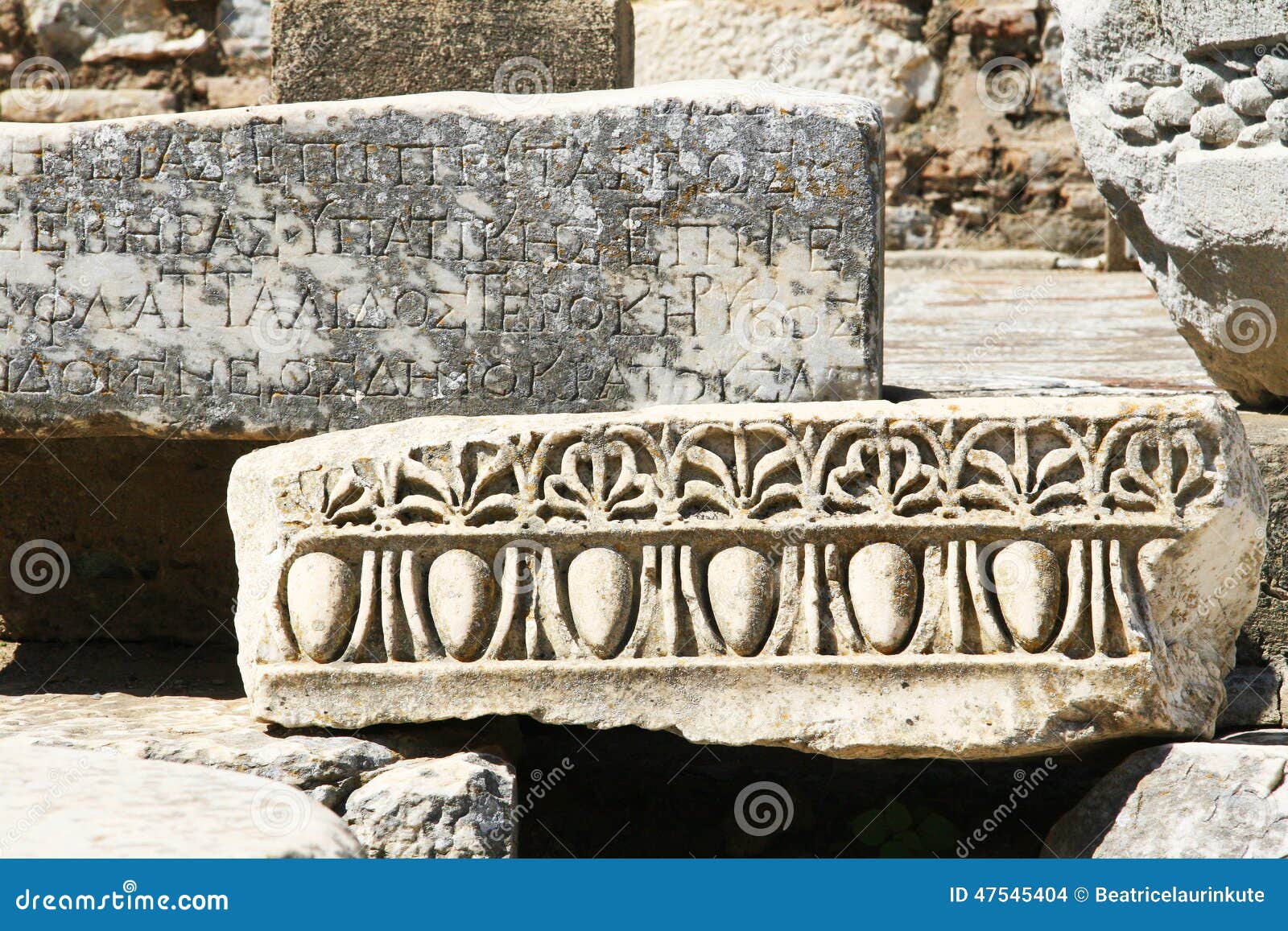 Anciant ruins, Ephesus stock photo. Image of archaeology - 47545404