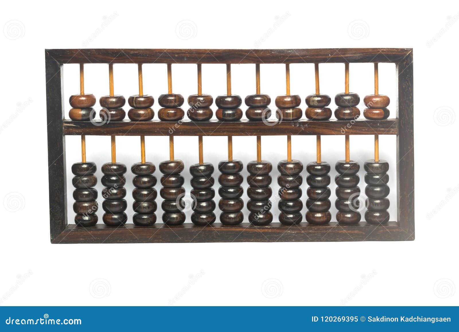 Ancient Abacus Made of Wood Stock Image - Image of white, count: 120269395