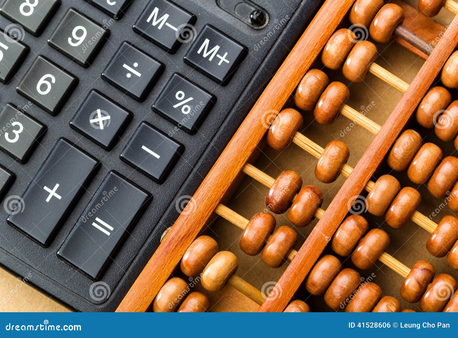 Ancient Abacus and Modern Calculator Stock Photo - Image of change ...