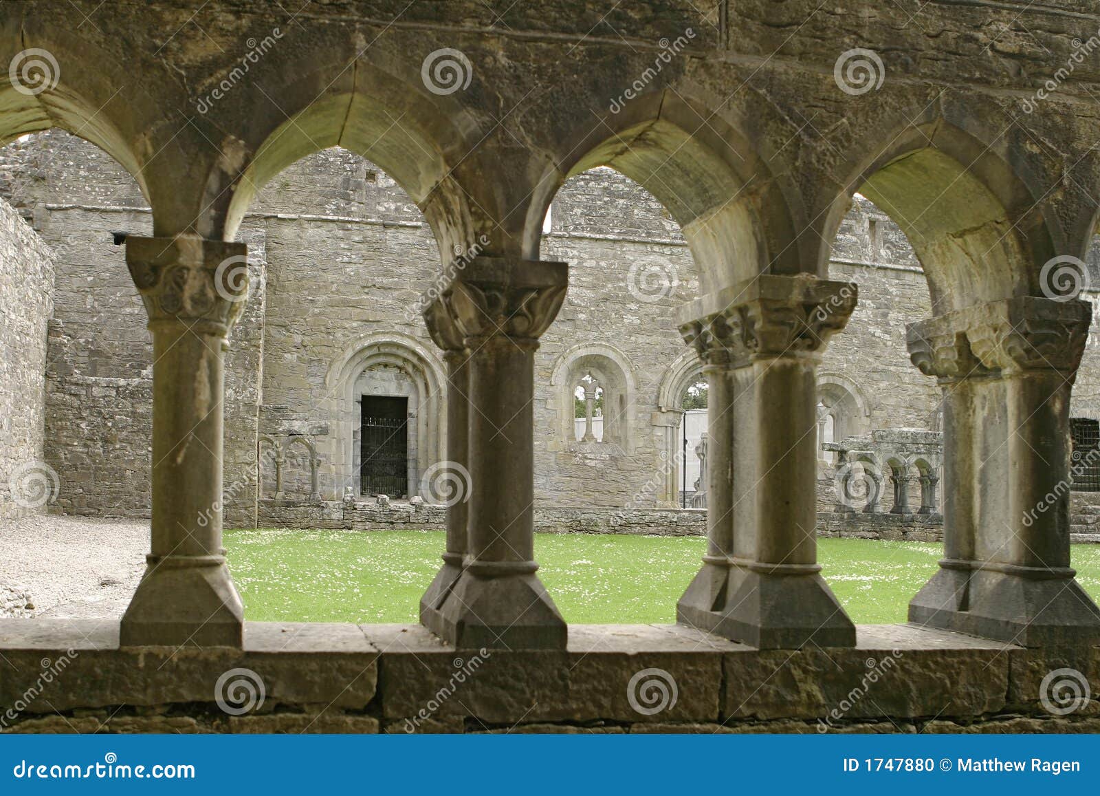 Ancient Abbey Cloisters stock photo. Image of cong, contemplative - 1747880