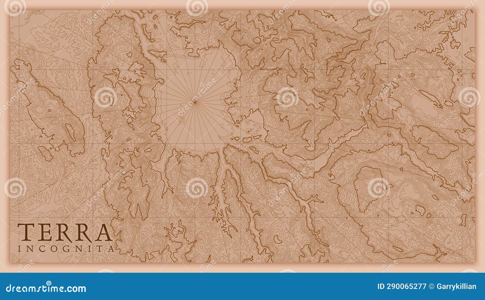 Ancient Abstract Earth Relief Old Map. Generated Conceptual Vector ...