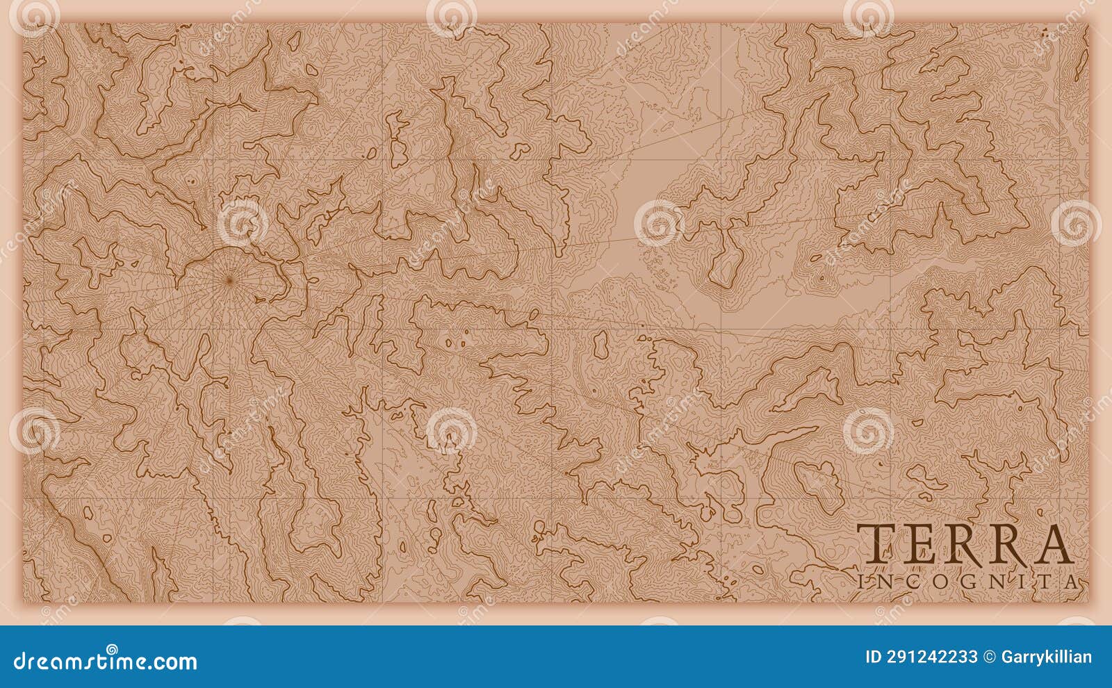 Ancient Abstract Earth Relief Old Map. Generated Conceptual Vector ...