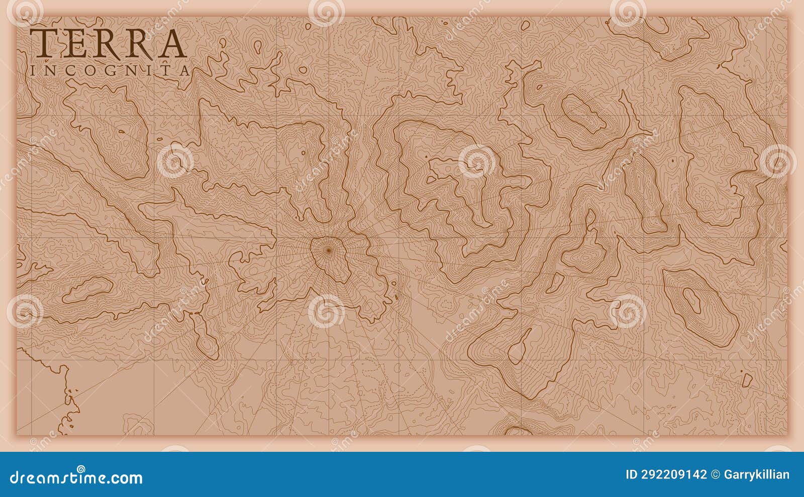 Ancient Abstract Earth Relief Old Map. Generated Conceptual Vector ...