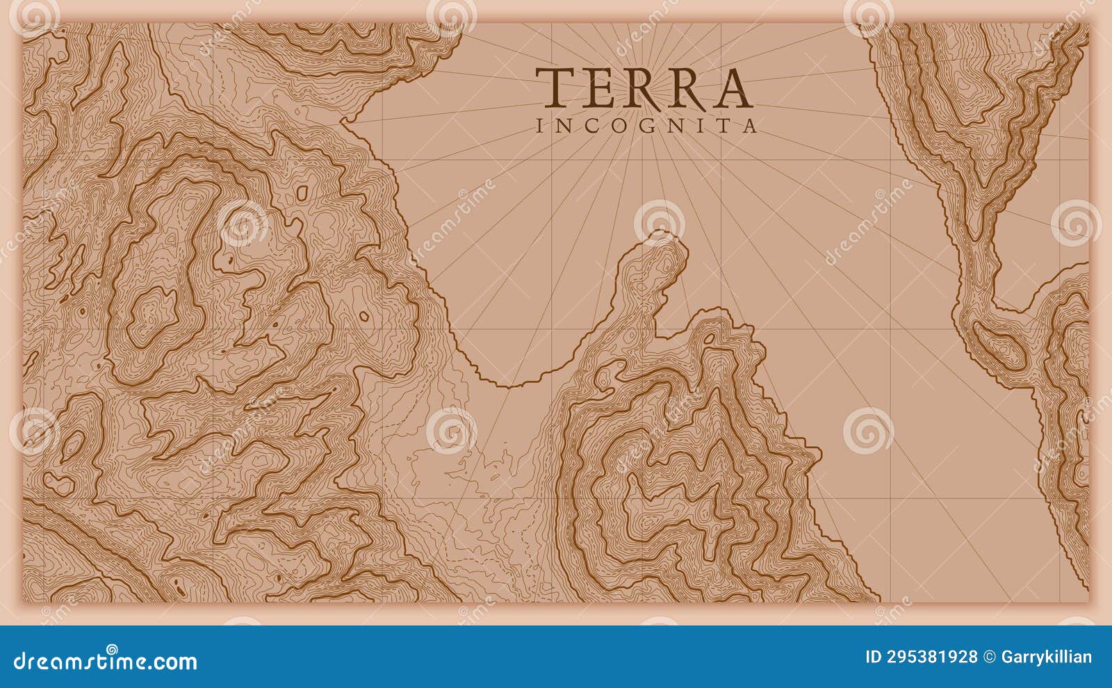 Ancient Abstract Earth Relief Old Map. Generated Conceptual Vector ...