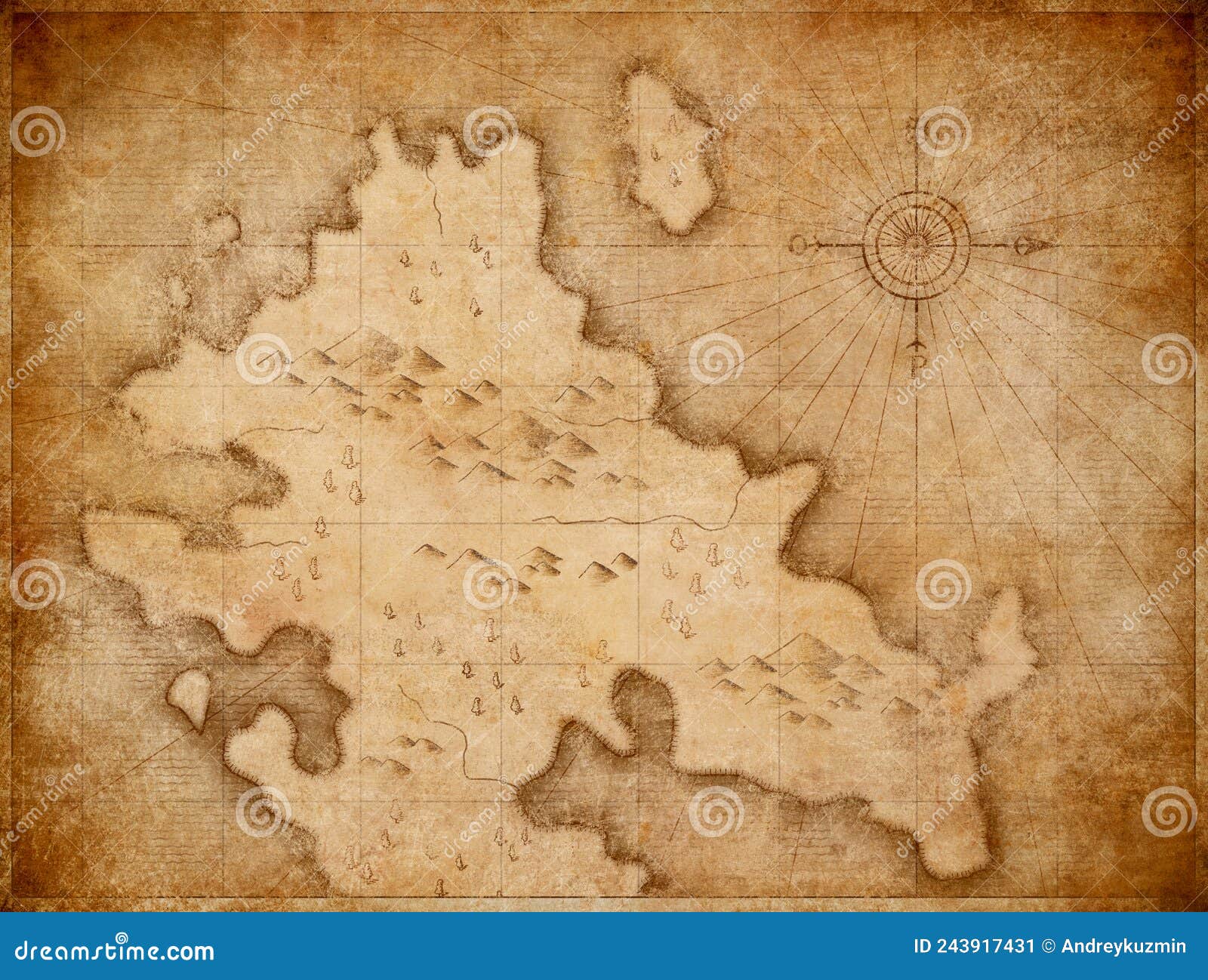 Ancient Abstract Medieval Nautical Map Background Stock Image - Image ...