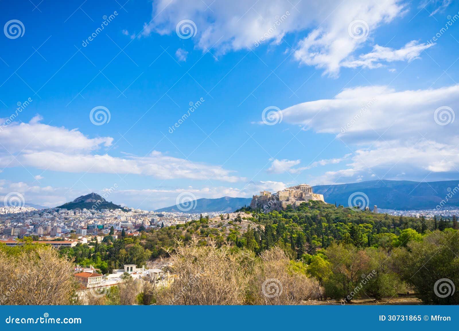 Ancient Acropolis, Athens, Greece Stock Image - Image of light ...