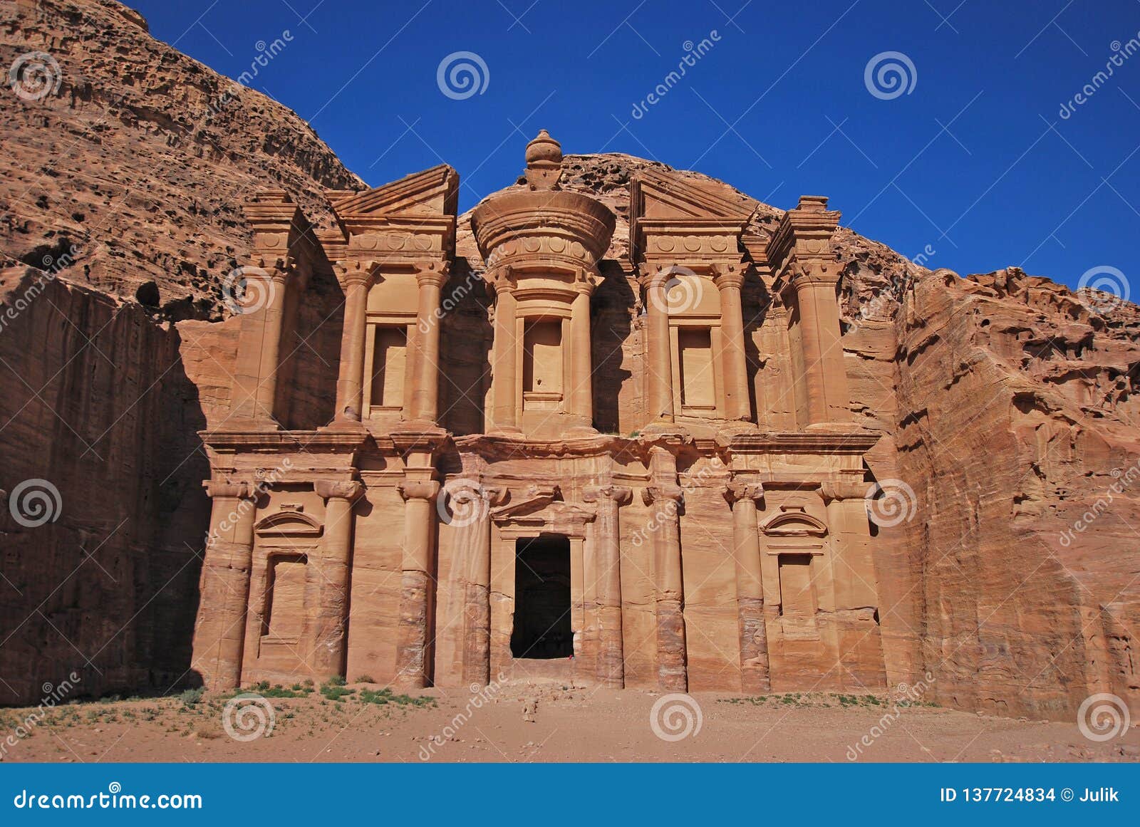 Ancient Ad Deir Monastery in Petra, Jordan Stock Photo - Image of ...