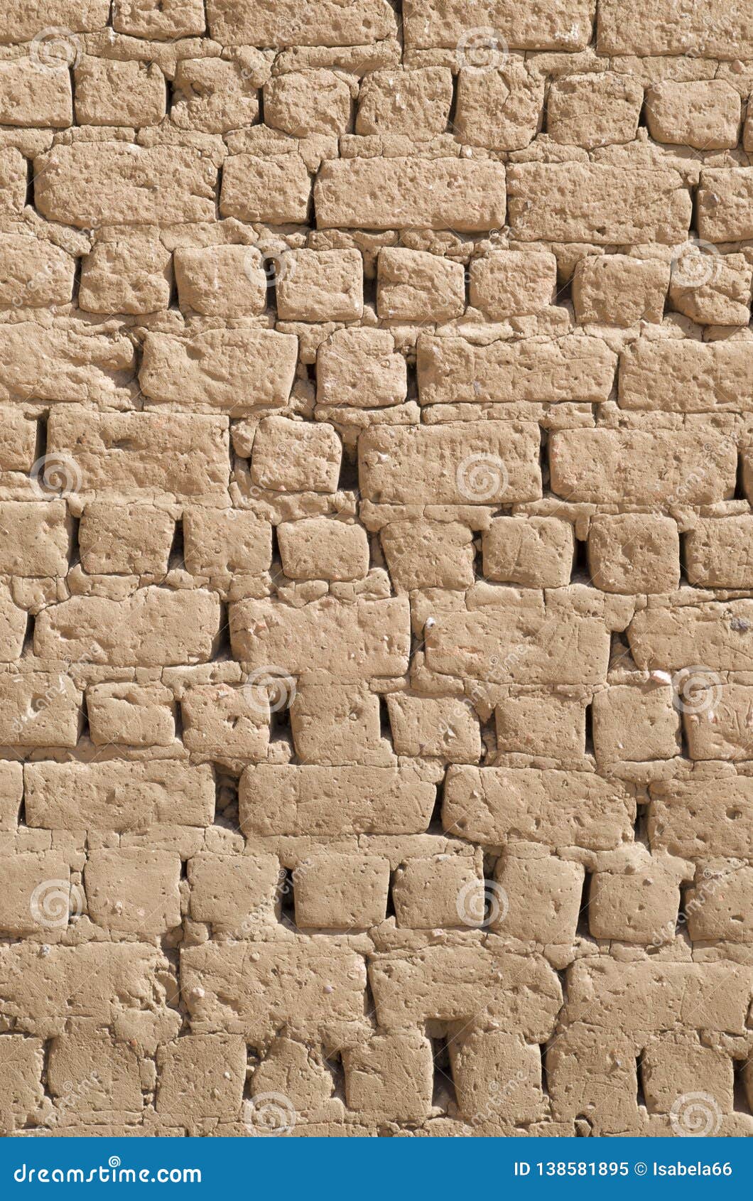 Ancient adobe wall closeup stock image. Image of pattern - 138581895