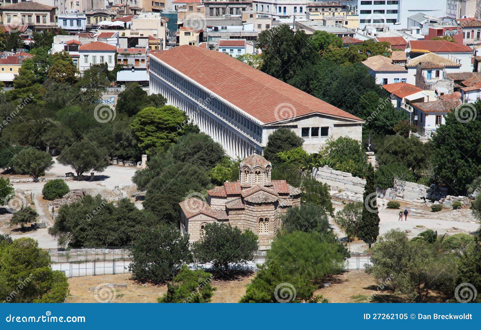 Ancient Agora in Athens stock image. Image of chapel - 27262105