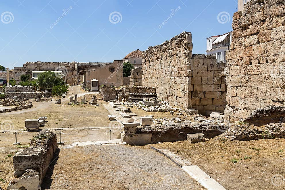 Ancient Agora of Athens stock image. Image of tourism - 32103529