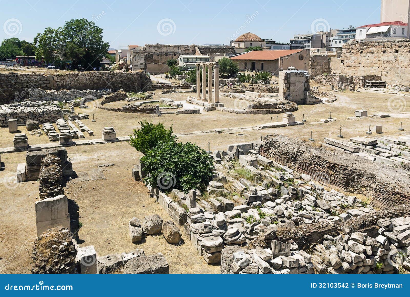 Ancient Agora of Athens stock photo. Image of culture - 32103542