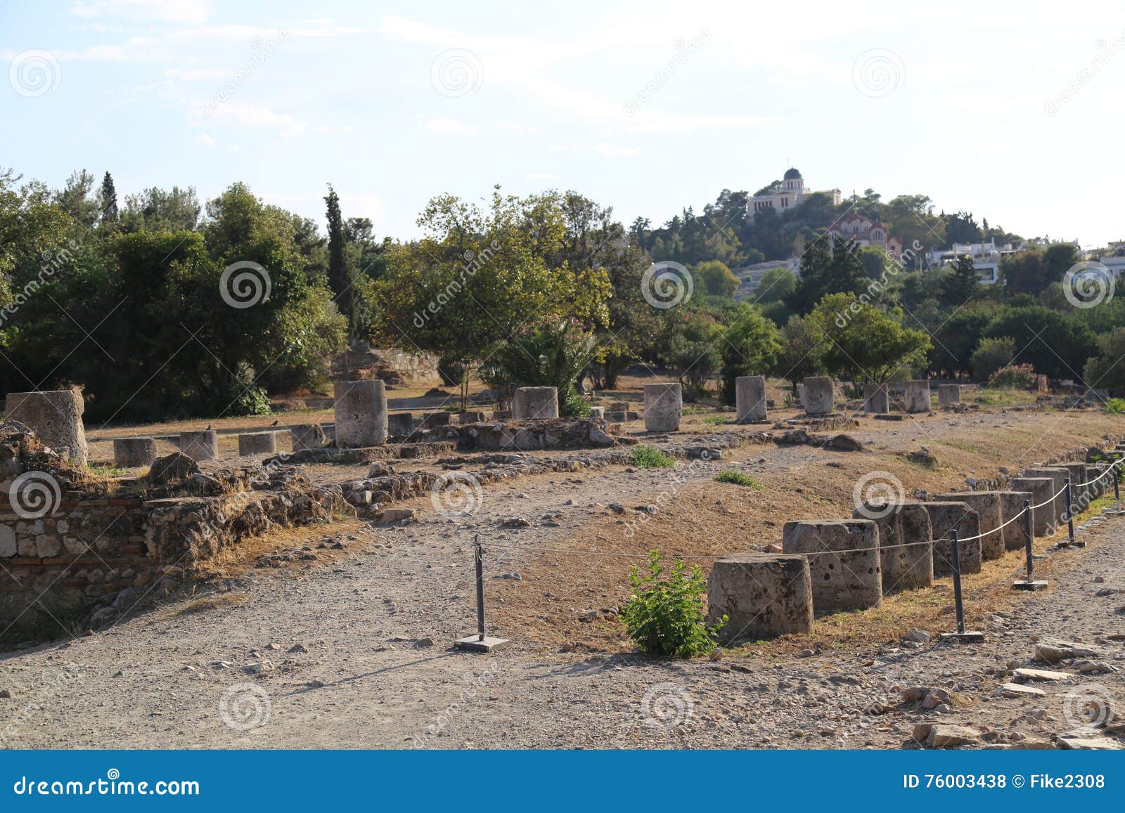Ancient Agora of Athens stock photo. Image of acropolis - 76003438