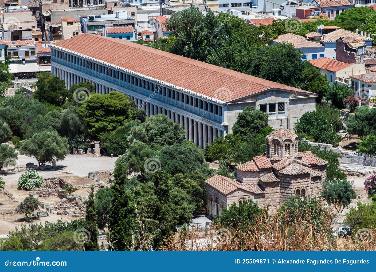 Ancient Agora Athens Greece Stock Image - Image of ruins, church: 25509871