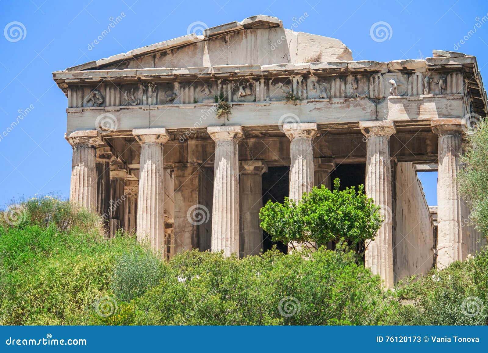 Ancient Agora of Athens, Greece. Stock Image - Image of relic, landmark ...
