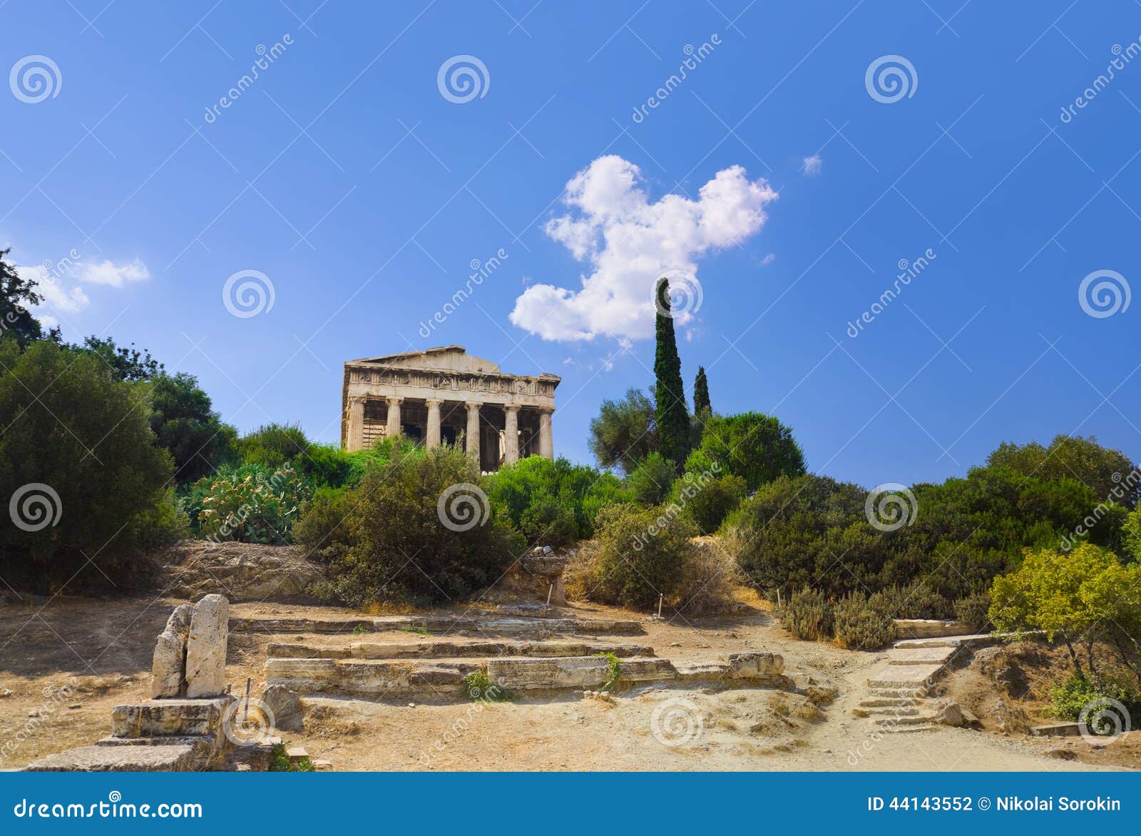 Ancient Agora at Athens, Greece Stock Photo - Image of exterior, athens ...