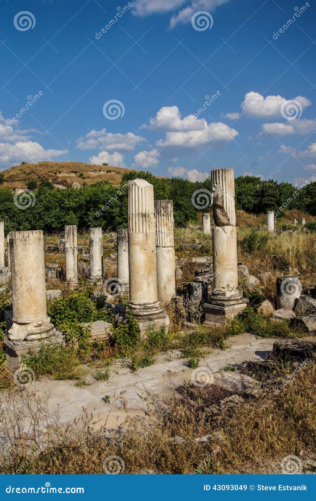 Ancient Agora with Dorian Columns Stock Image - Image of aphrodisias ...