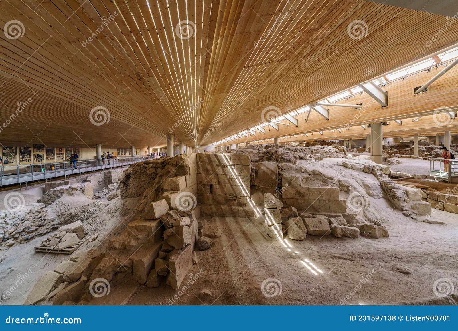 The Ancient Akrotiri at Santorini, Greece Editorial Stock Photo - Image ...