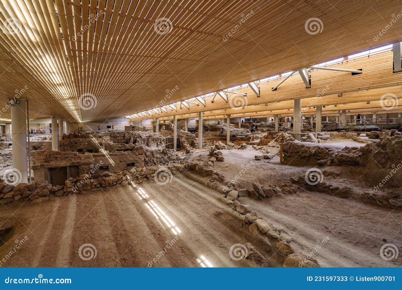 The Ancient Akrotiri at Santorini, Greece Editorial Stock Photo - Image ...