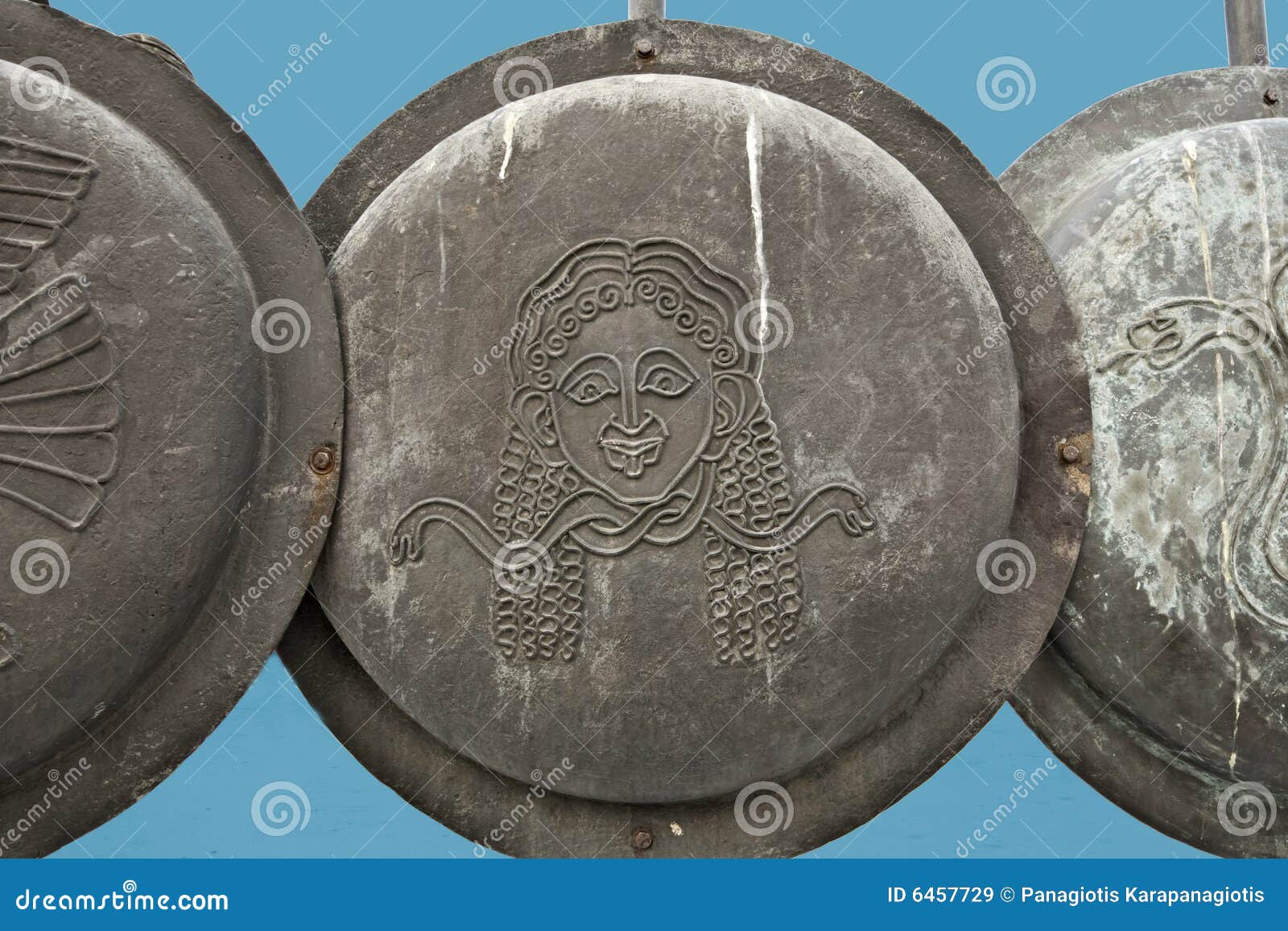 Ancient Alike Greek Shields Stock Image - Image of masonic, historical ...