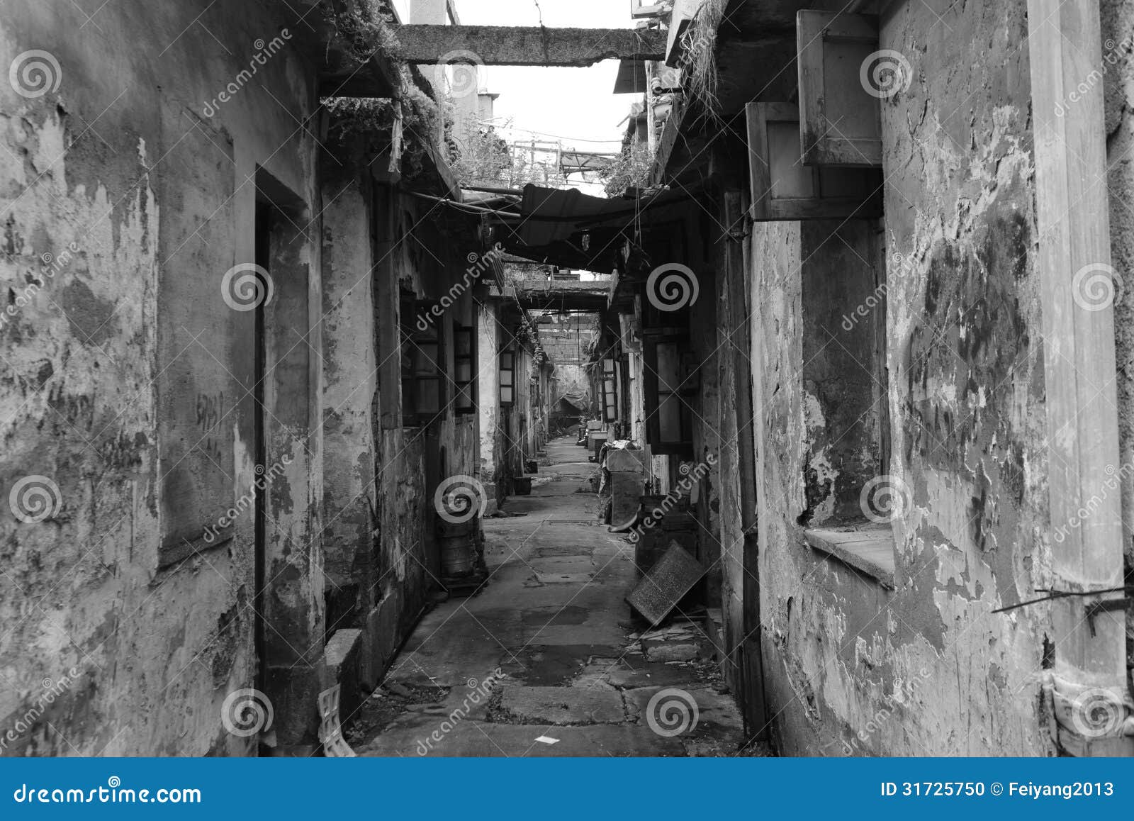 Ancient alley deep stock photo. Image of alley, black - 31725750