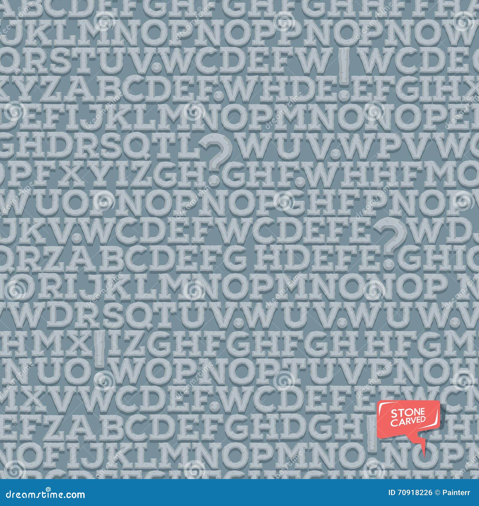 Ancient Alphabet Seamless Texture. Letters And Numbers Pattern Vector ...