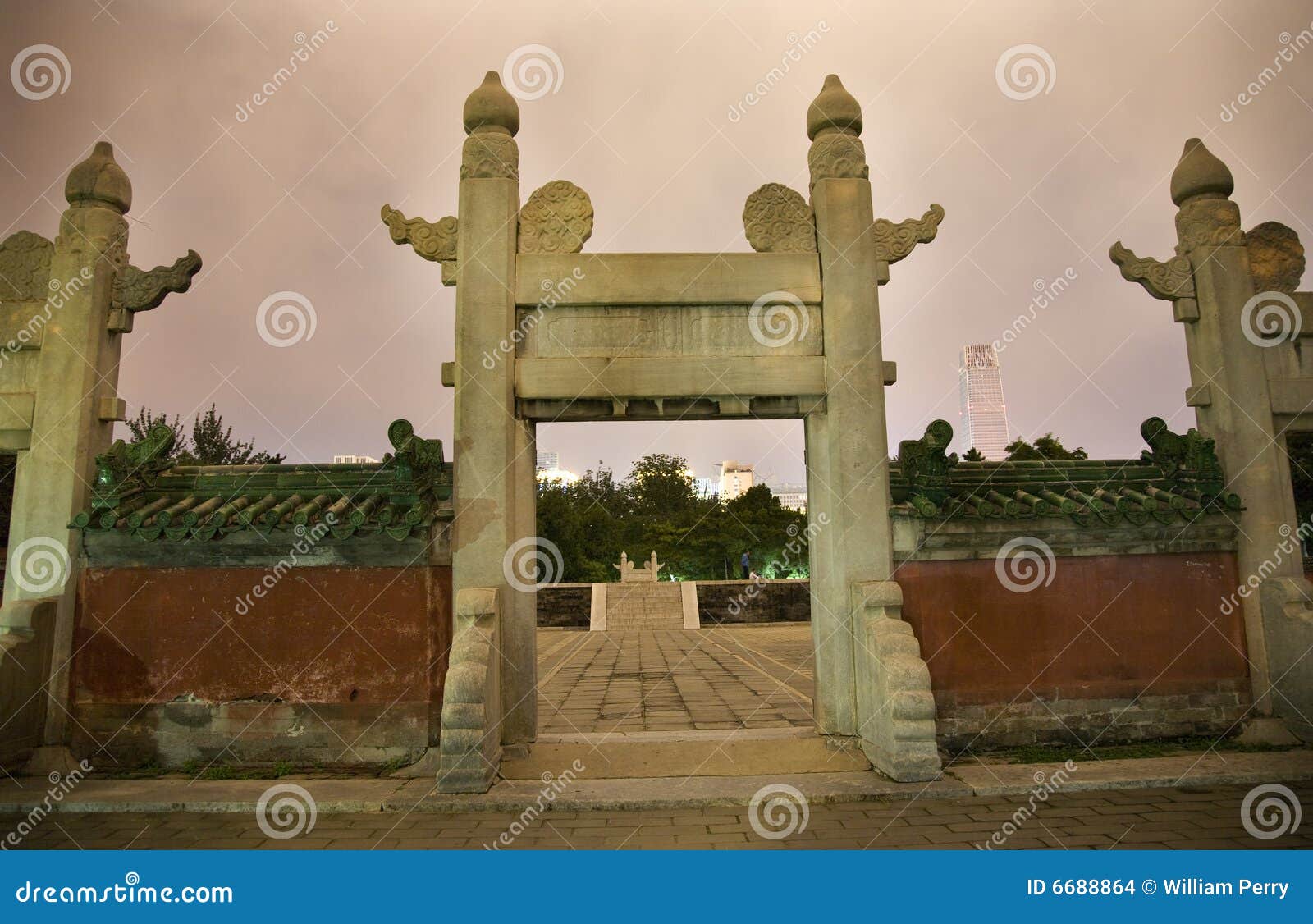 Ancient Altar Circle Temple of Sun Beijing Night Stock Photo - Image of ...