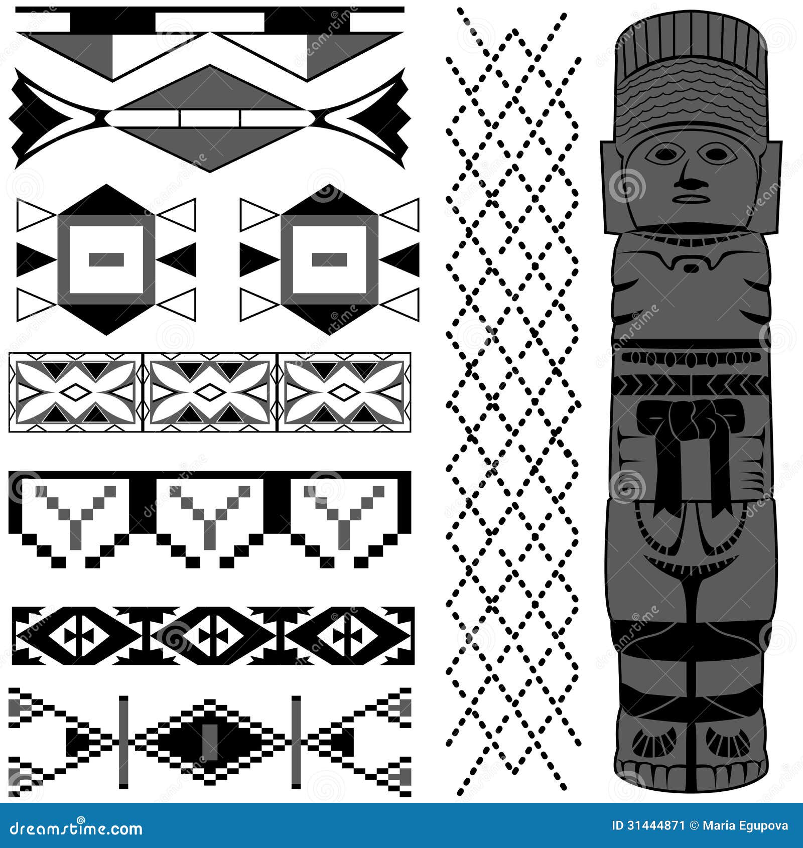 Ancient American pattern stock vector. Illustration of history - 31444871