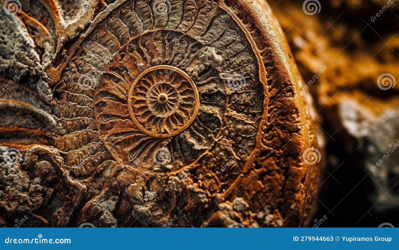 Ancient Ammonite Fossil, Extinct Animal Shell, Beauty in Nature ...