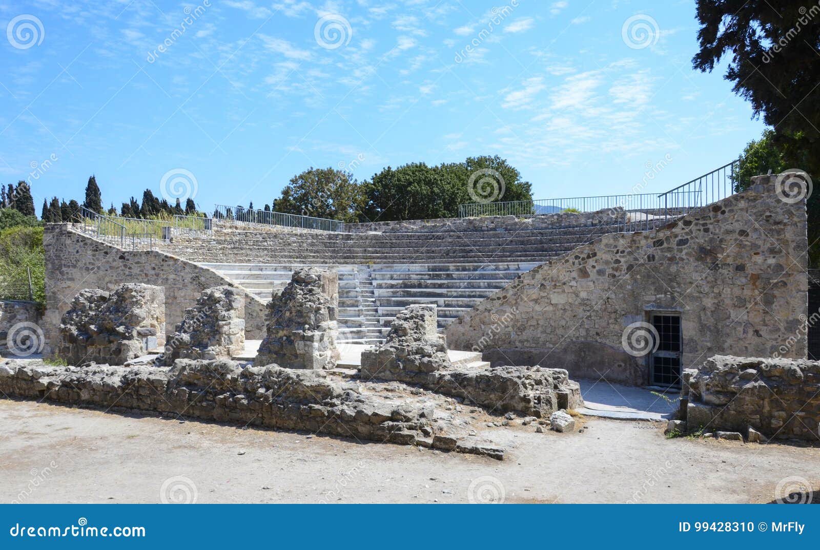 Amphiteater in Kos, Greece stock photo. Image of landscape - 99428310