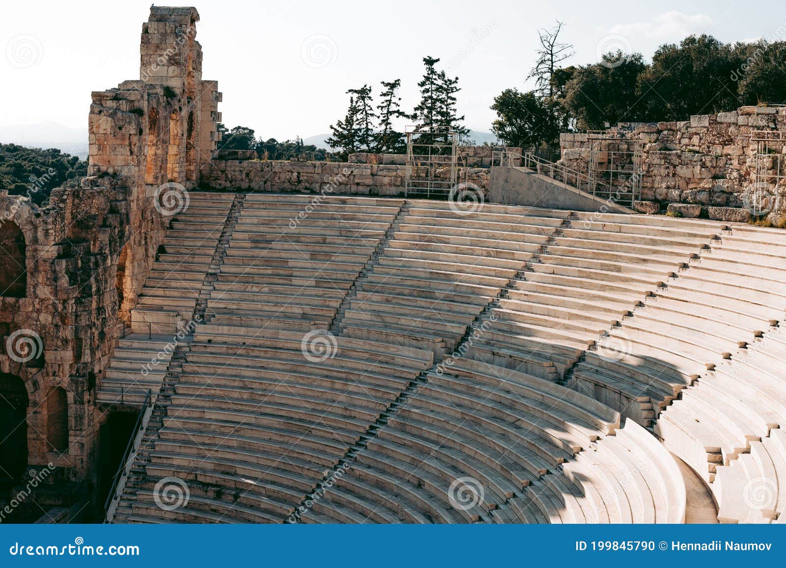Ancient Amphitheater on the Acropolis of Athens in Greece Stock Photo ...