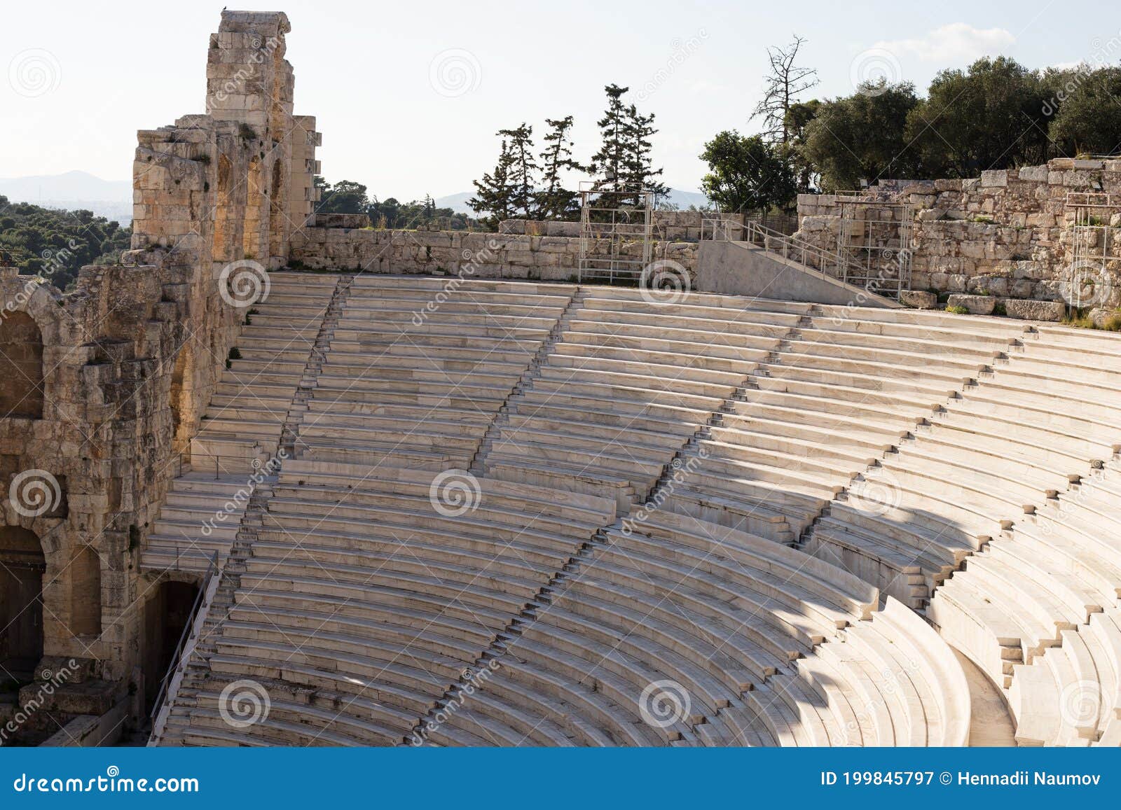 Ancient Amphitheater on the Acropolis of Athens in Greece Stock Image ...
