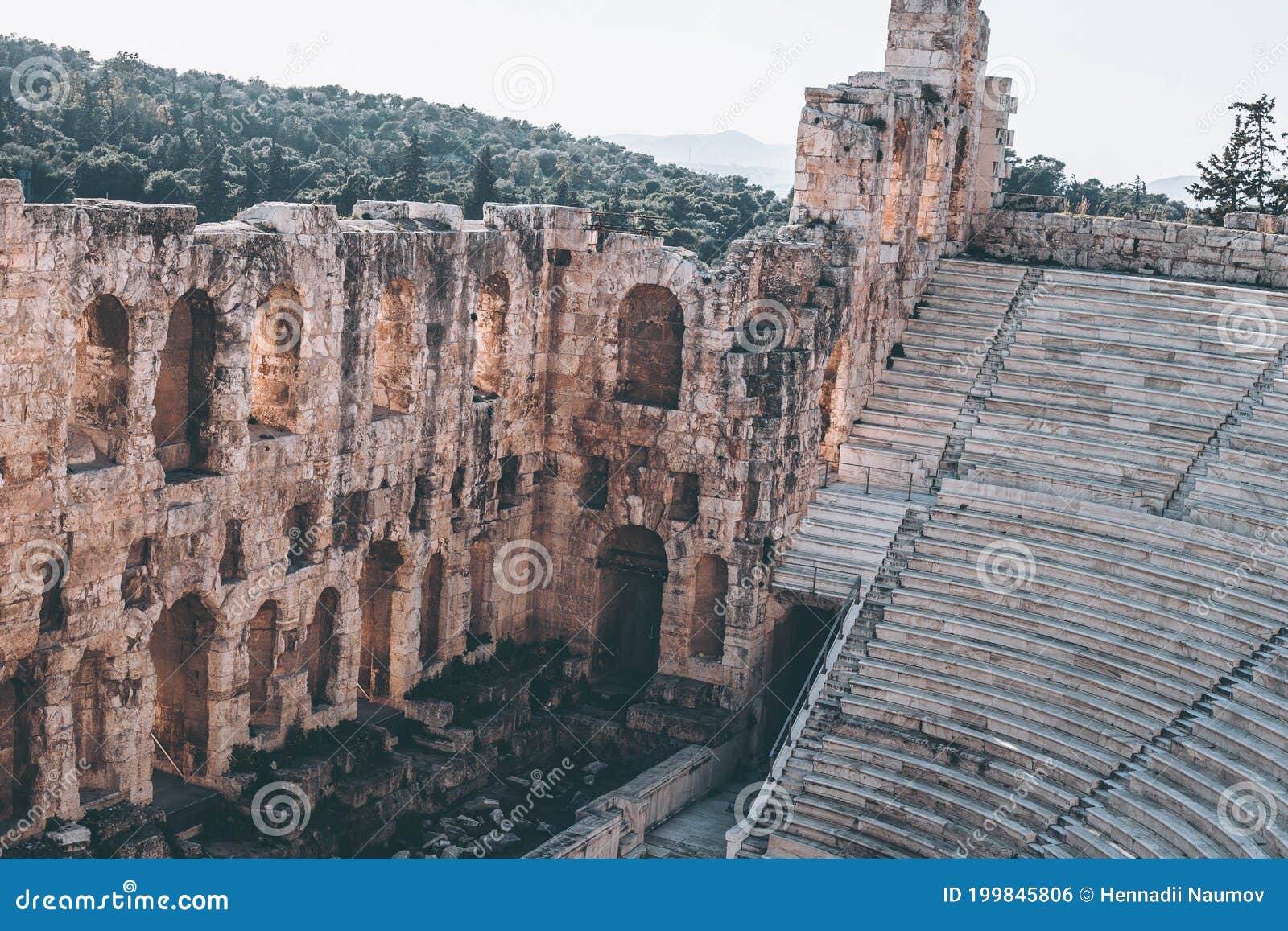 Ancient Amphitheater on the Acropolis of Athens in Greece Stock Photo ...