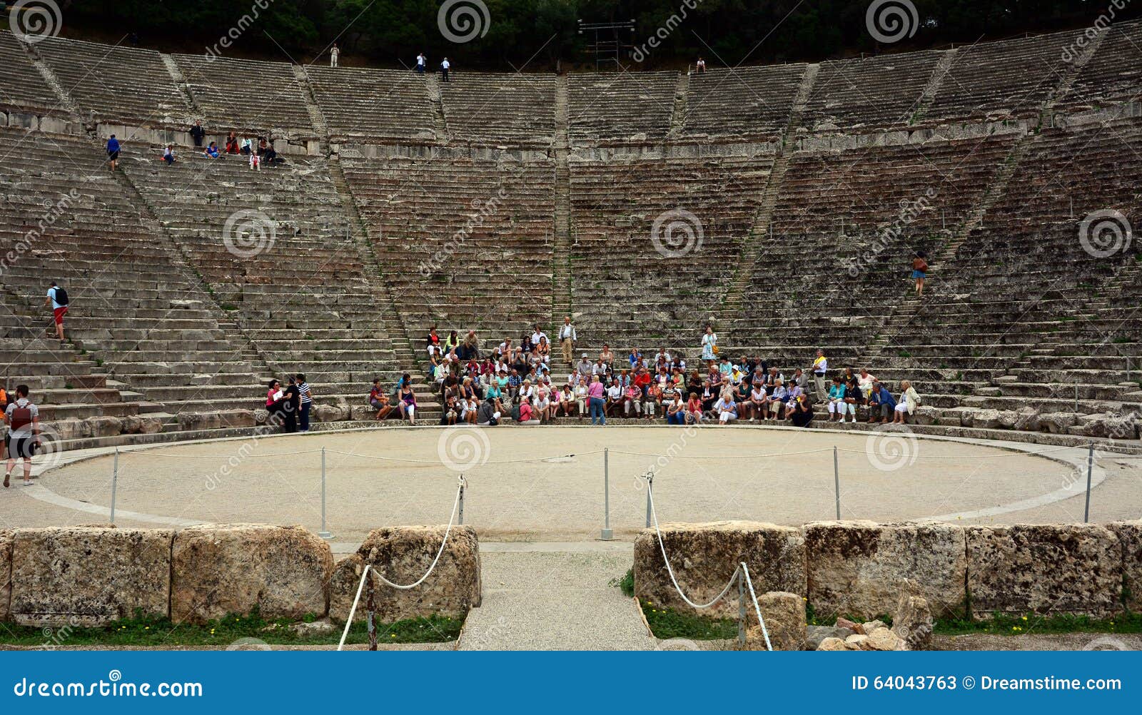 Ancient Amphitheater of Epidaurus at Peloponnese, Greece Editorial ...