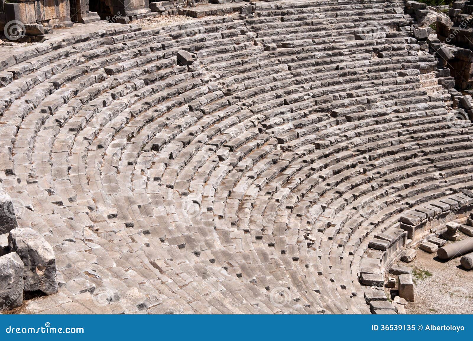 Ancient Amphitheater in Myra, Turkey Stock Image - Image of ...