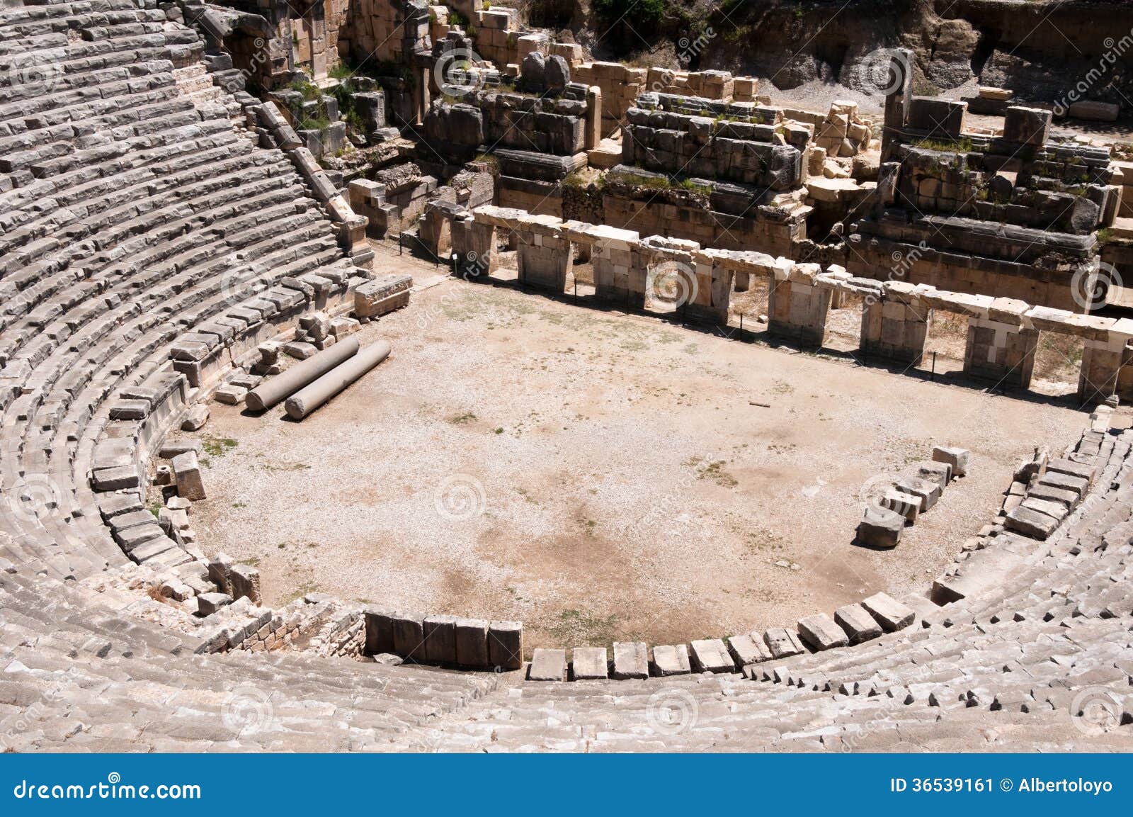 Ancient Amphitheater in Myra, Turkey Stock Image - Image of ...