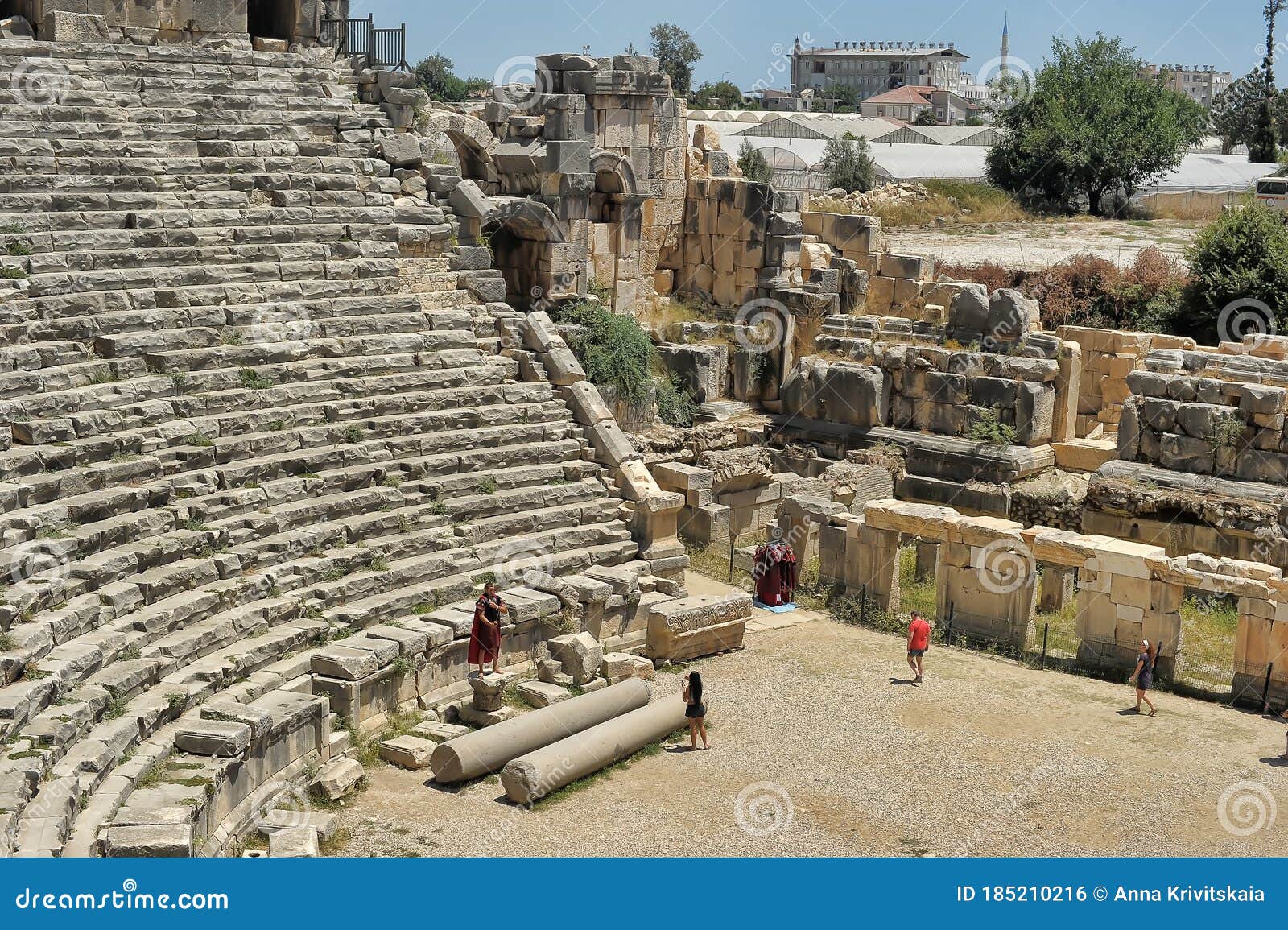 Ancient Amphitheater in Myra, Turkey Editorial Photo - Image of ...