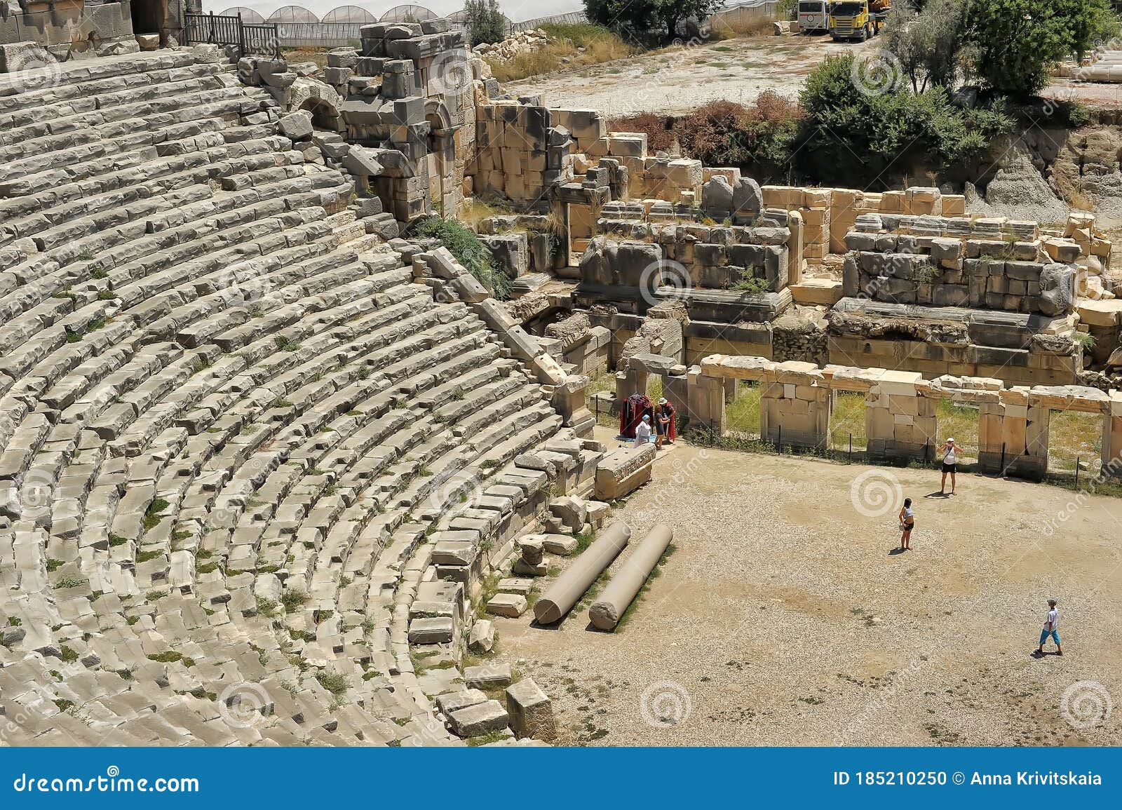Ancient Amphitheater in Myra, Turkey Editorial Image - Image of arena ...