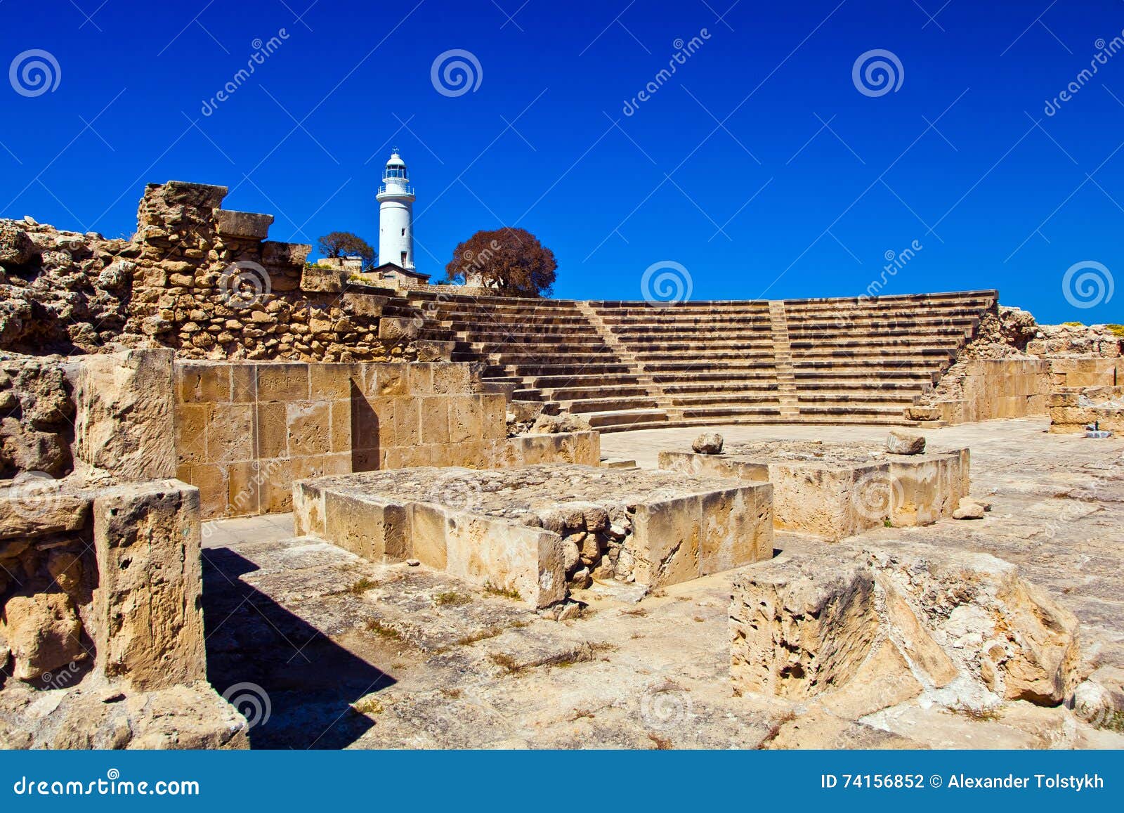 Ancient Amphitheater in Paphos, Cyprus Stock Photo - Image of cyprus ...