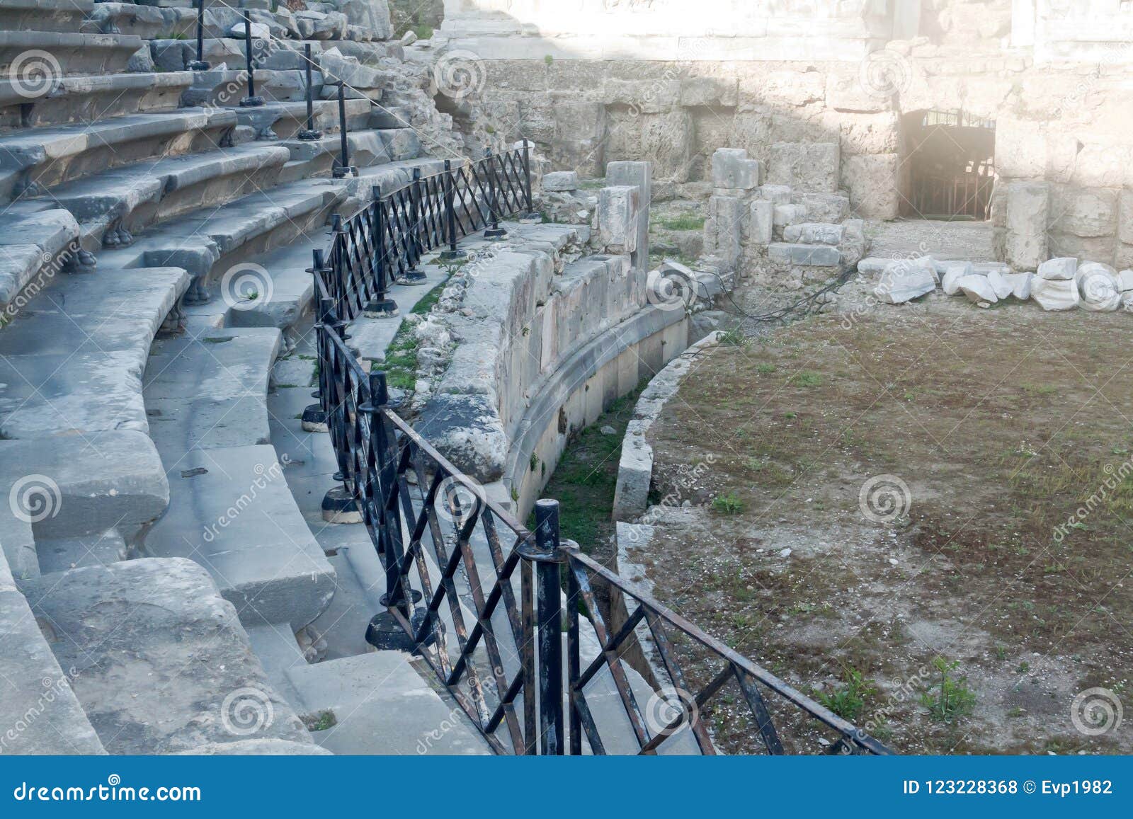 Ancient Amphitheater in Side, Turkey Stock Photo - Image of ancient ...