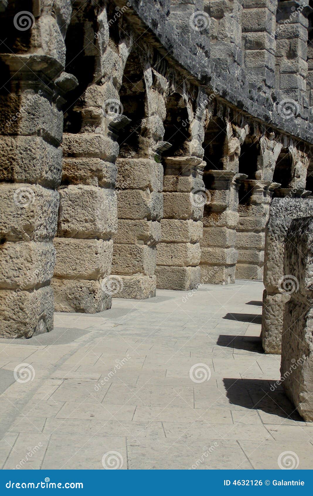 Ancient Amphitheatre On The Slope Royalty-Free Stock Image ...