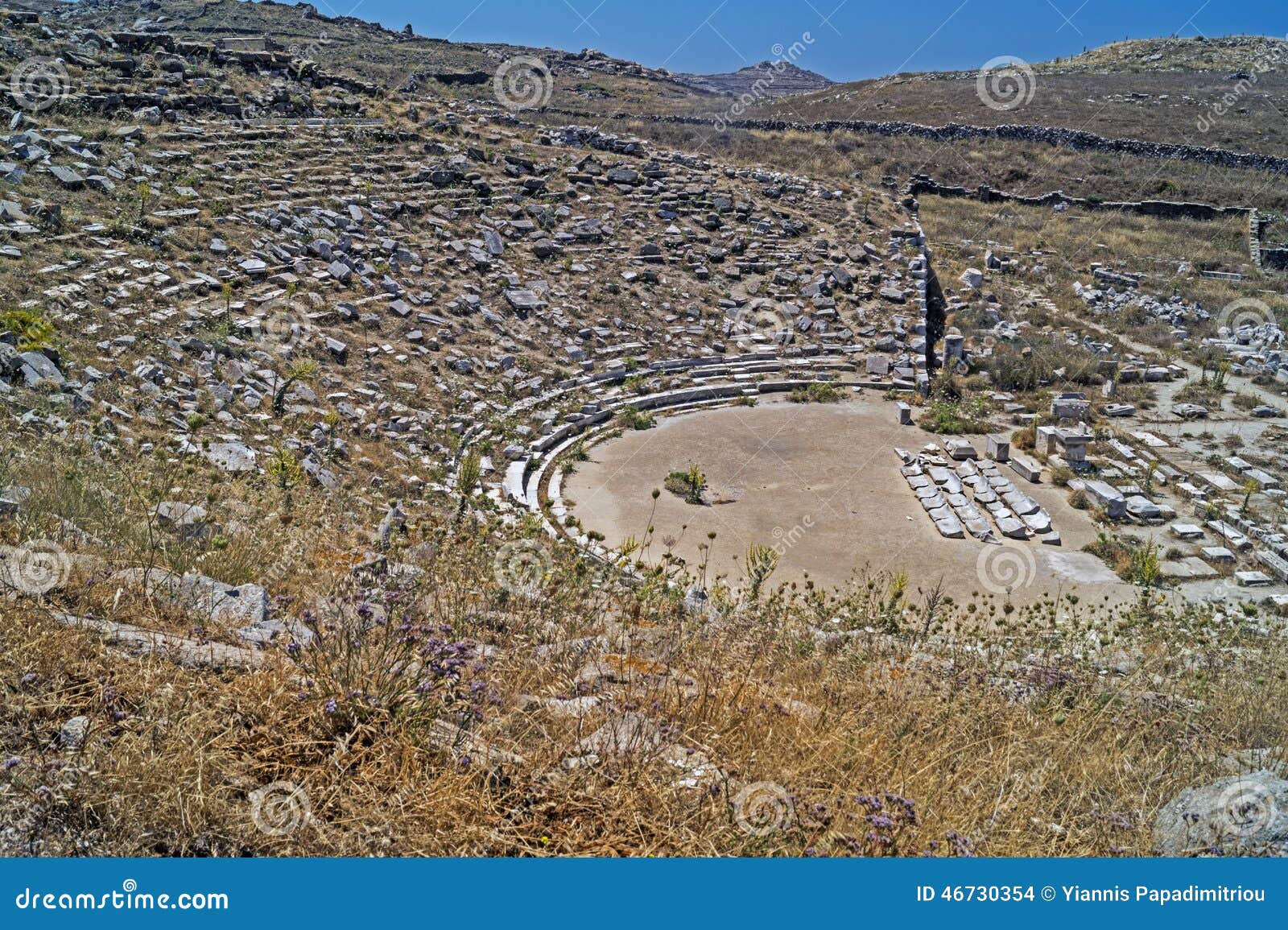 Ancient Amphitheatre On The Slope Royalty-Free Stock Image ...